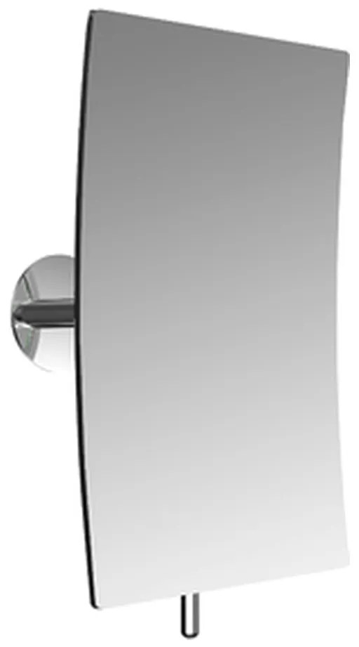 Emco Cosmetic mirrors Pure - Nástěnné holící a kosmetické zrcadlo, nalepovací verze, 132 x 212 mm, 3 násobné zvětšování, chrom 109400130