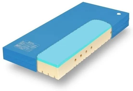 Tropico SUPER FOX BLUE Classic 24 cm POTAH PU + FEST BOK - matrace pro domácí péči se zpevněnými boky 90 x 210 cm