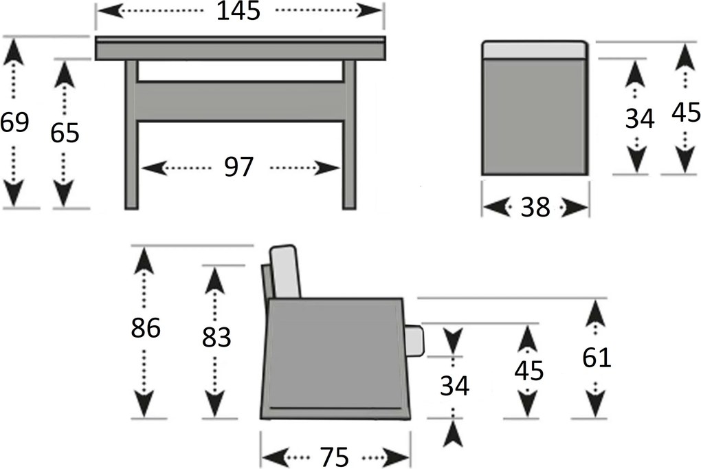 Doppler HAVANNA COMBI 3+1 - 2. jakost (N523)