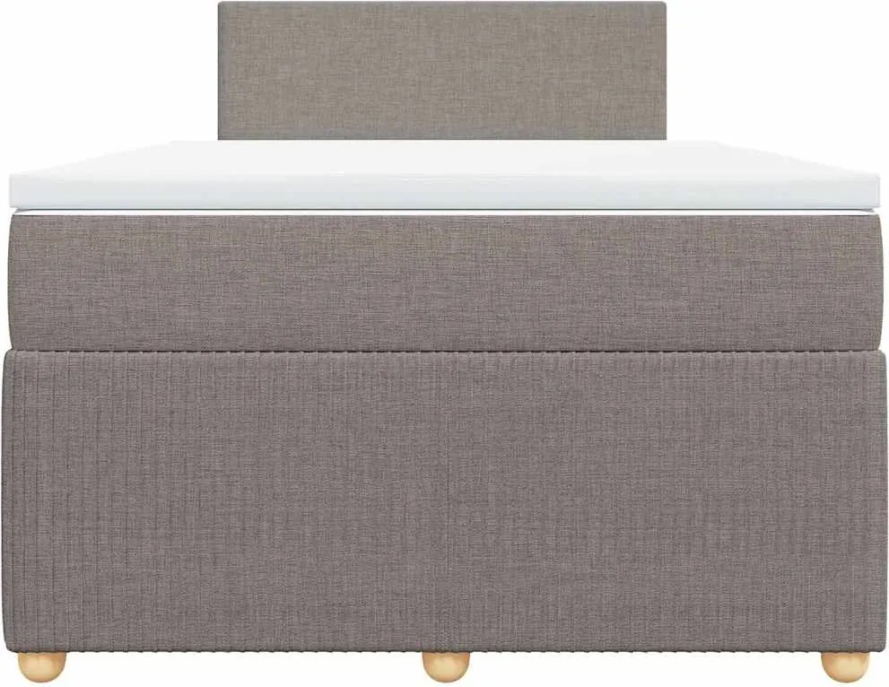 Box spring postel s matrací taupe 120x200 cm textil 3287420