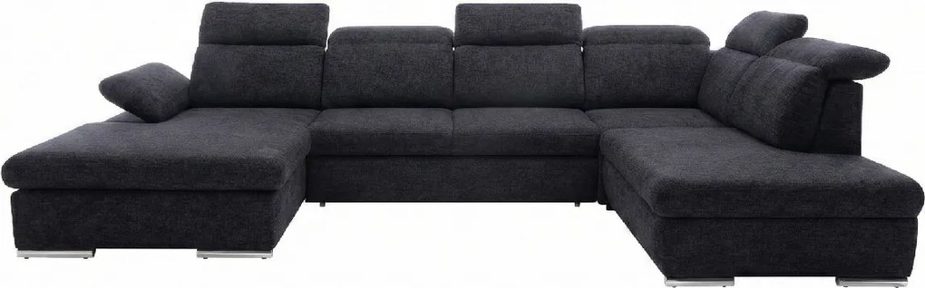 PCo Rohová sedací souprava OLIE II do U, 356 cm Barva látky: Grafit (Monolith 95), Roh pohovky: Levý roh