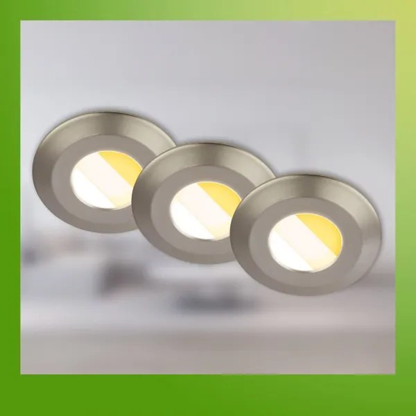 Briloner 7589032-SADA 3xLED Stm koup podh svíti KLIRA LED/4,9W/230V IP44 chrom