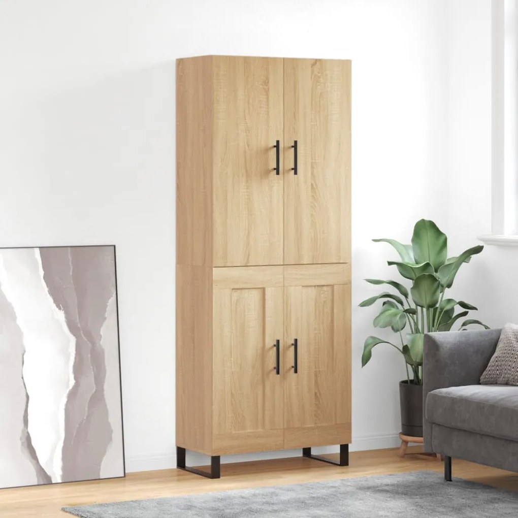 Skříň highboard dub sonoma 69,5 x 34 x 180 cm kompozitní dřevo 3195814