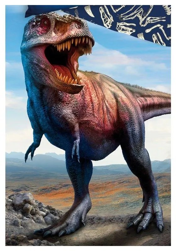 TipTrade Bavlněné povlečení 140x200 + 70x90 cm - Nesmrtelný T-rex