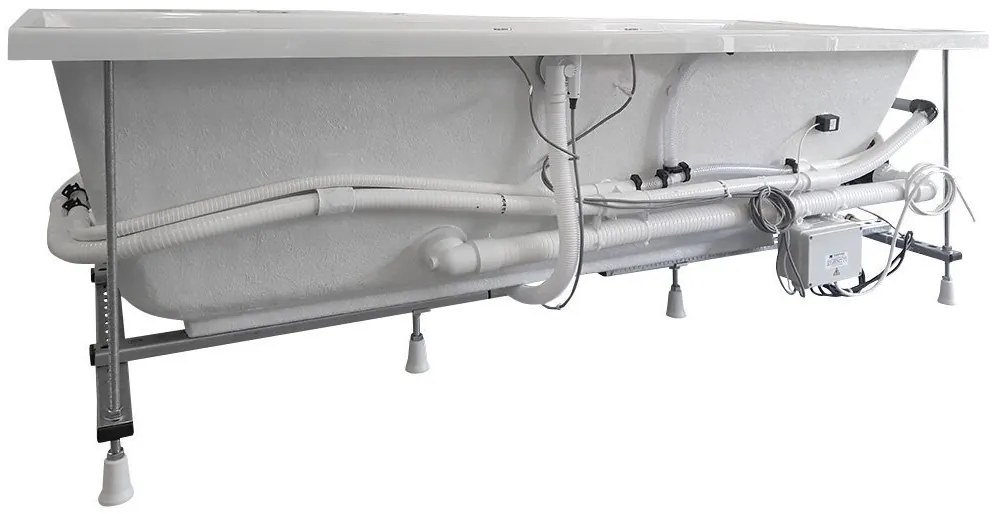 Polysan CLEO HYDRO-AIR hydromasážní vana, 160x75x48cm, bílá 93611HA