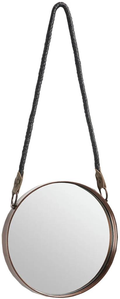 Bronzové závěsné zrcadlo LaForma Stiel 23 cm