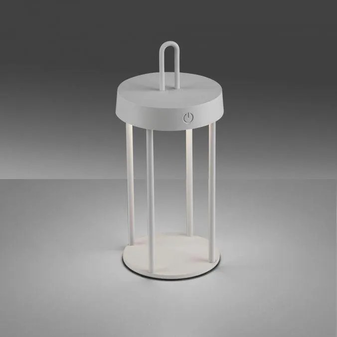 LD 19300-16 ANSELM LED stolní lampa na baterie bílá 28cm dotykový stmívač IP44 zahradní svítidlo 2700K - JUST LIGHT