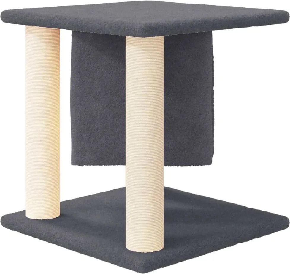 Škrabadlo pro kočky se sisalovými sloupky tmavě šedé 37 cm 171656