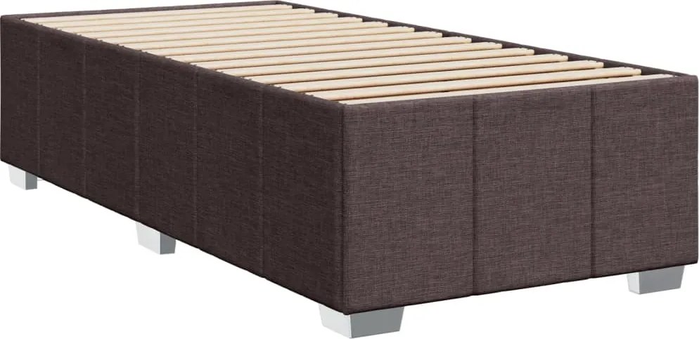 Box spring postel s matrací tmavě hnědá 90x200 cm textil 3285445