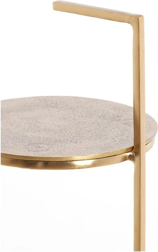 Kulatý odkládací stolek s mramorovou deskou ø 26 cm Leda – Light & Living