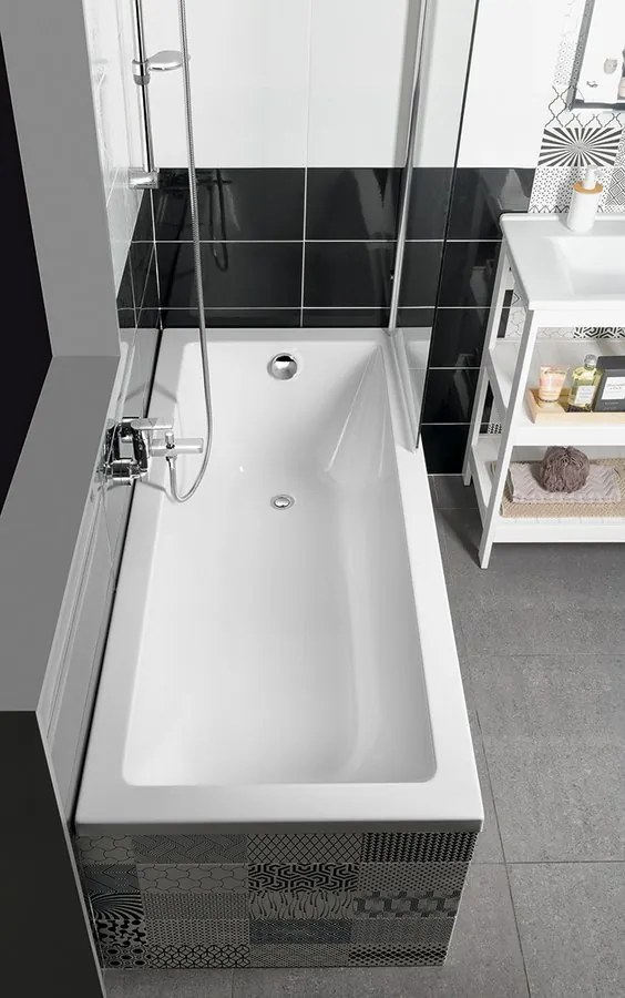 Aqualine Aqualine, DOUBRAVA obdélníková vana 160x70x41cm, bílá, A1670