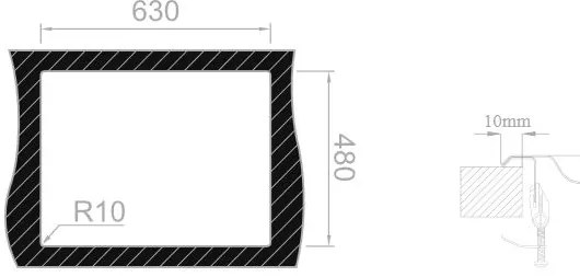 Nerezový dřez Sinks OKIO 650 V 0,6mm texturovaný