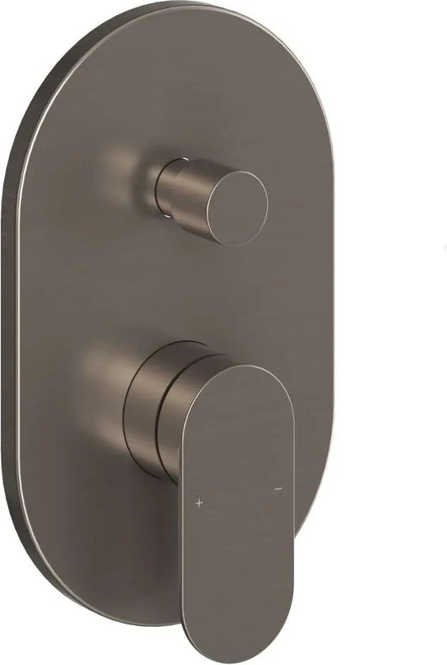 Ravak Chrome II - Podomítková baterie CR II 065.20GB.O2.RB070, pro 2 spotřebiče, kartáčovaný grafit X070665
