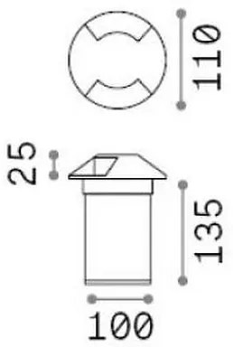 Ideal Lux - LED Nájezdové svítidlo ROCKET LED/3W/230V CRI 90 IP65 matný chrom