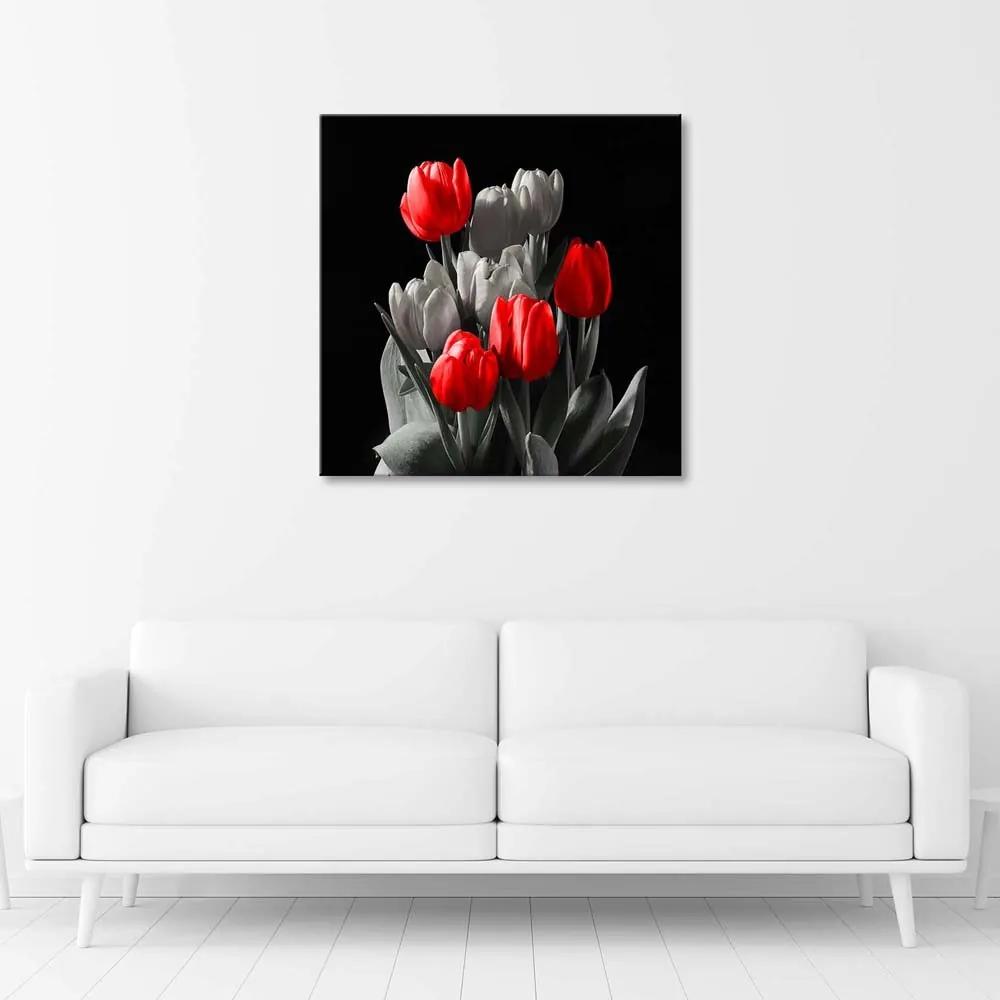 Gario Obraz na plátně Kytice červených tulipánů Rozměry: 30 x 30 cm