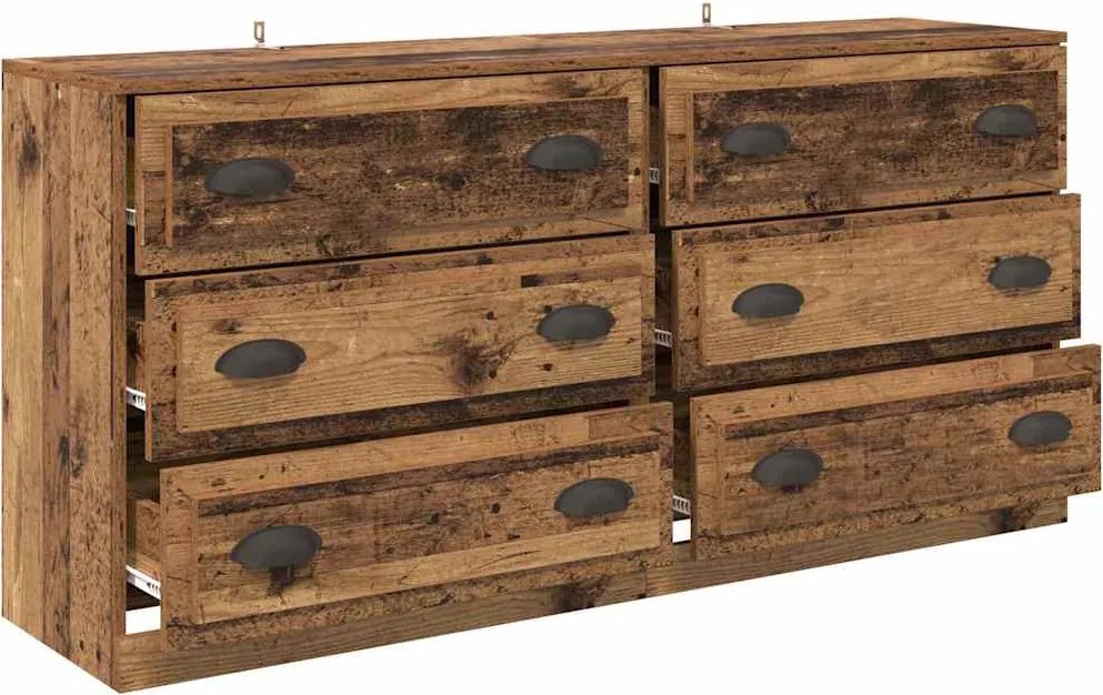 Konzole 2 ks Staré dřevo 70 x 35,5 x 67,5 cm Kompozitní dřevo 3402653