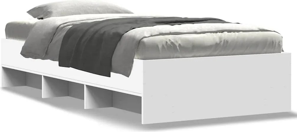 Rám postele bílý 75 x 190 cm kompozitní dřevo 3295709