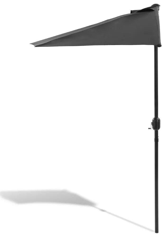 Půlkruhový slunečník antracit průměr 270 cm 104164