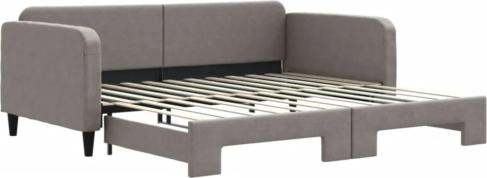 Válenda s přistýlkou taupe 100 x 200 cm textil 3196824