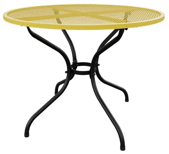 Unikov Zahradní stůl Tako 90 kulatý Barva nátěru: Bílá - RAL 9016 - Žlutá - RAL 1023