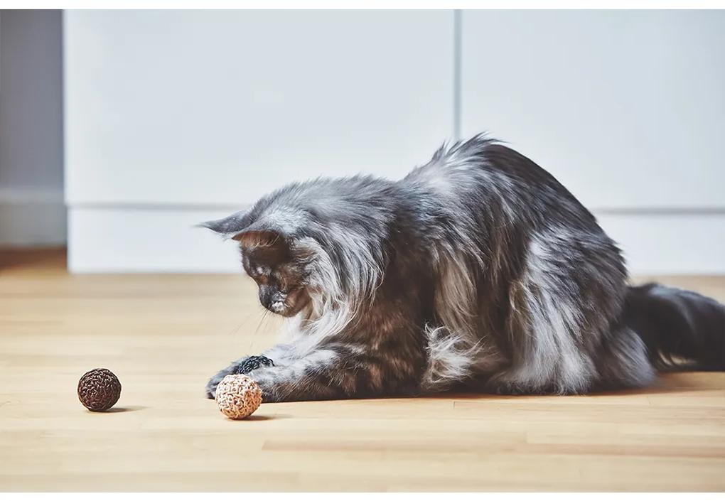 Hračka pro kočky MiaCara Filo míček 3,5 cm Barva: Černá