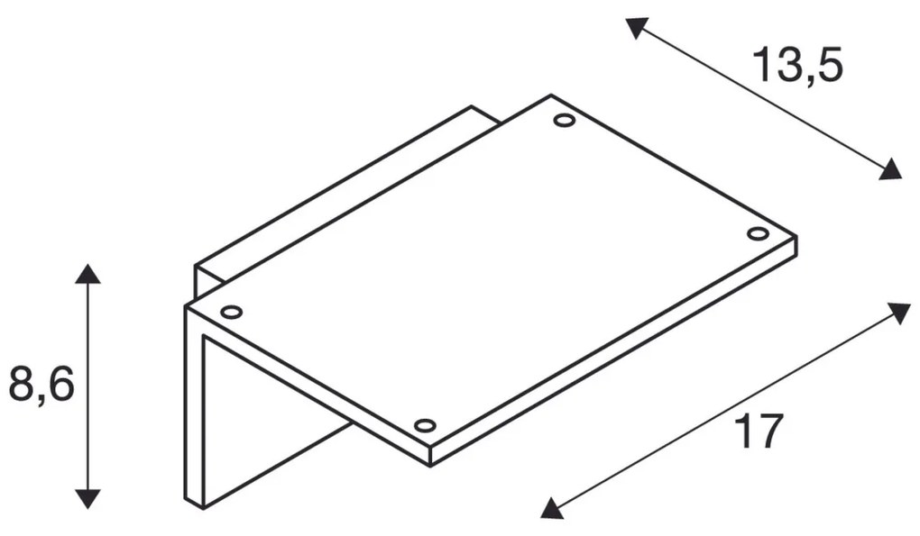 SLV Angolux WL, venkovní nástěnné svítidlo se senzorem, LED 9,8W 3000K, antracit, IP44