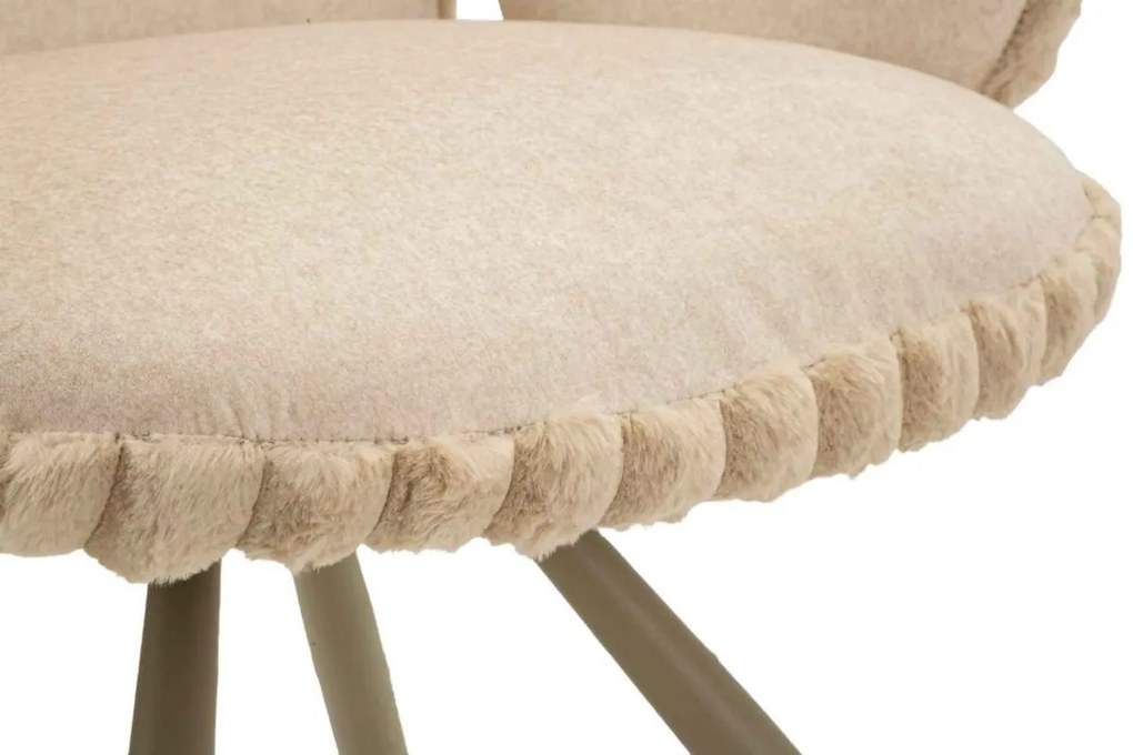 Designová jídelní židle Dargiana krémová