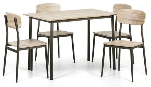 Jídelní sestava QUATRO, stůl 1100 x 700 mm + 4 židle