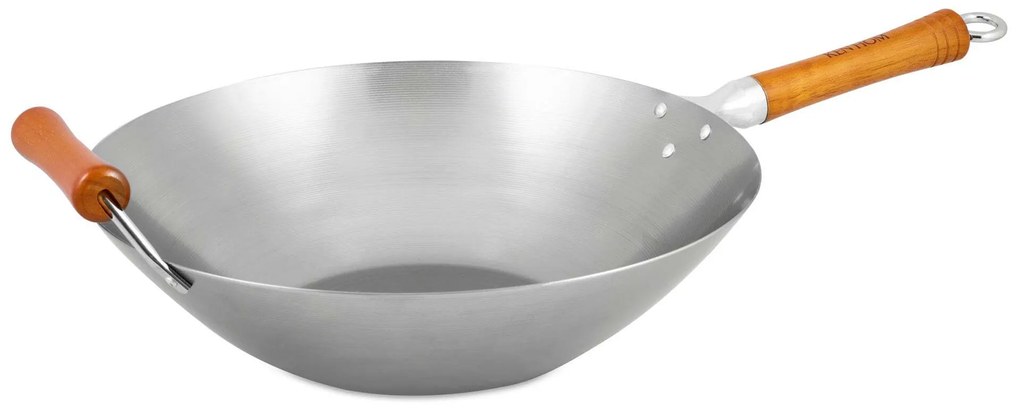 Ken Hom wok pánev Excellence z uhlíkové oceli, vypalovací, 36 cm, KH436003