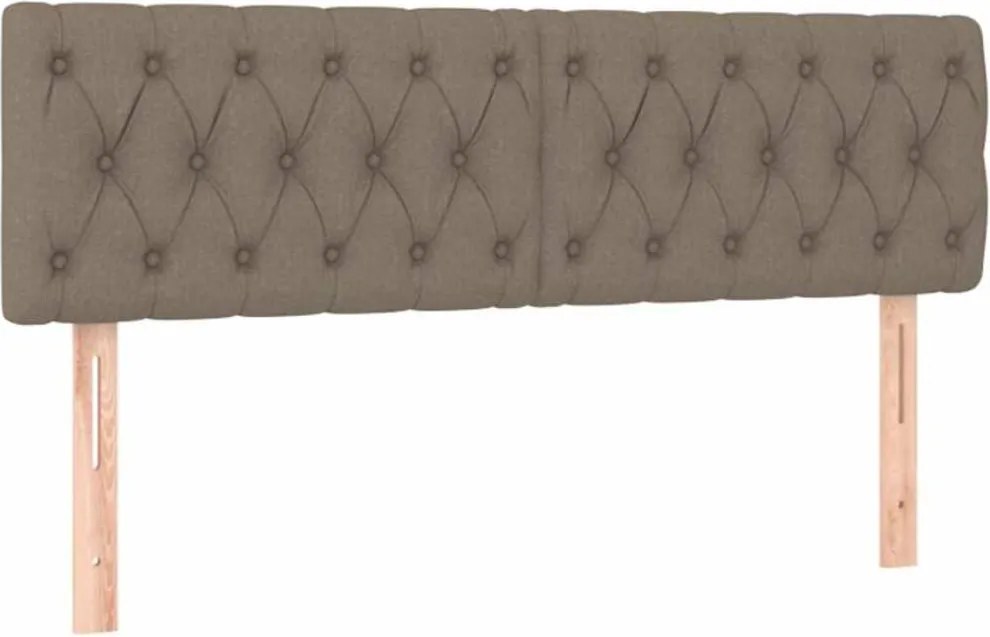Box spring postel s matrací taupe 140x190 cm textil 3129949