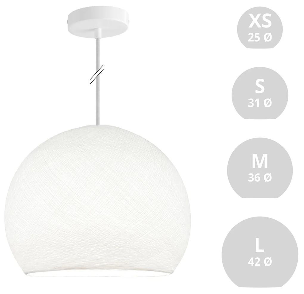 creative cables Závěsná lampa se stínidlem kupole z PE vlákna, polyester Barva: Bílá, Průměr: M - Ø 35 Cm