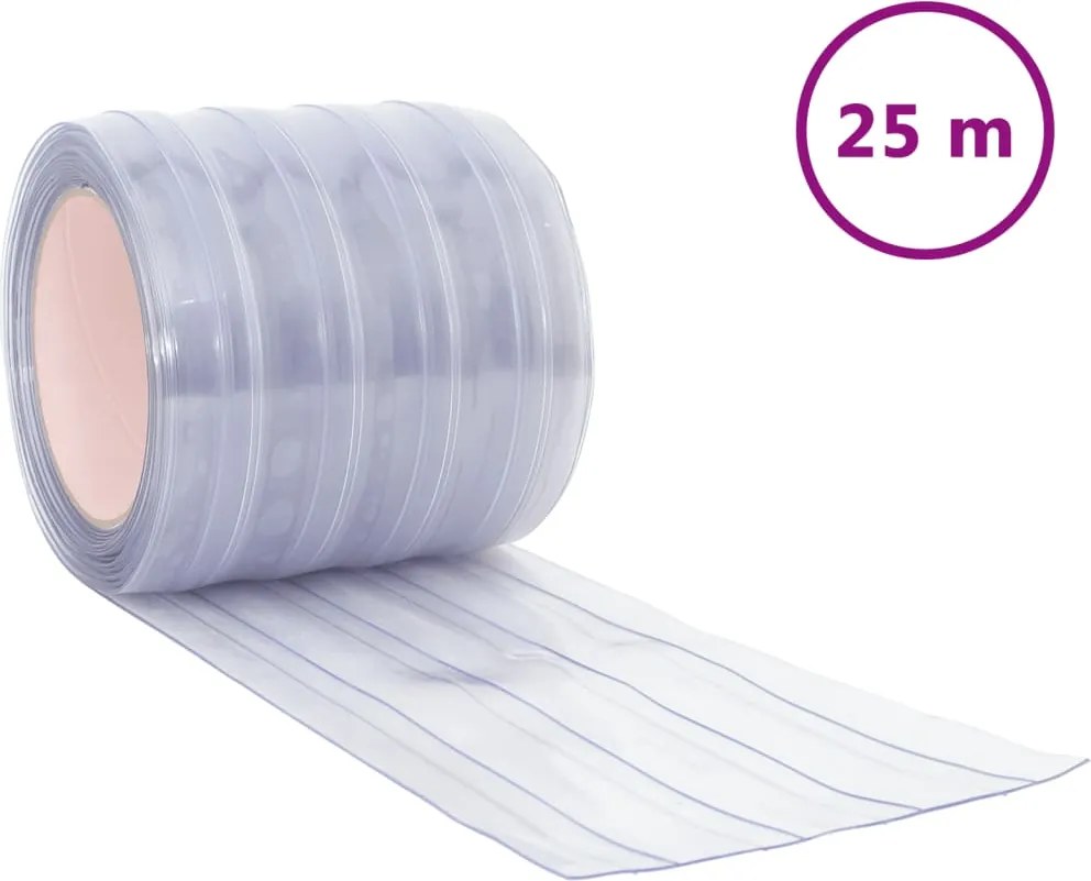 Závěs do dveří průhledný 200 mm x 1,6 mm 25 m PVC 153861