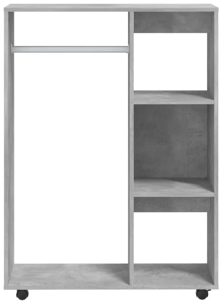 Šatní skříň betonově šedá 80 x 40 x 110 cm dřevotříska - Default Title