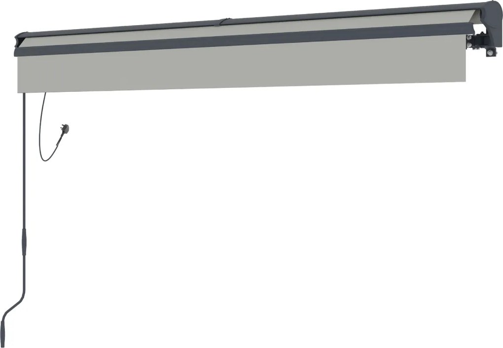 Elektrická markýza BestBerg BBSU-E295LG / 295 x 250 cm / světle šedá