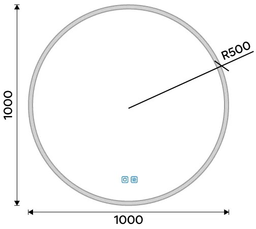 Nimco Kulaté LED zrcadlo pr. 1000 se dvěma dotykovými senzory - ZP 26004RVX