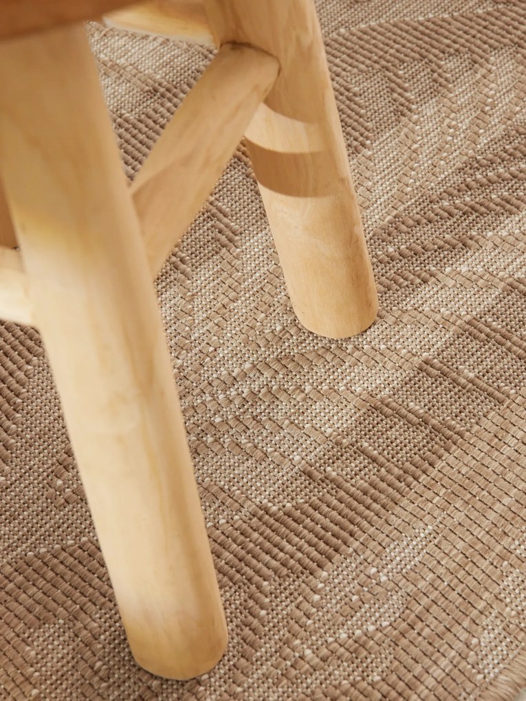 NORTHRUGS, Kusový koberec Duet Liora 106247 Beige/White - na ven i na doma, 200x290, béžová, chodba / předsíň