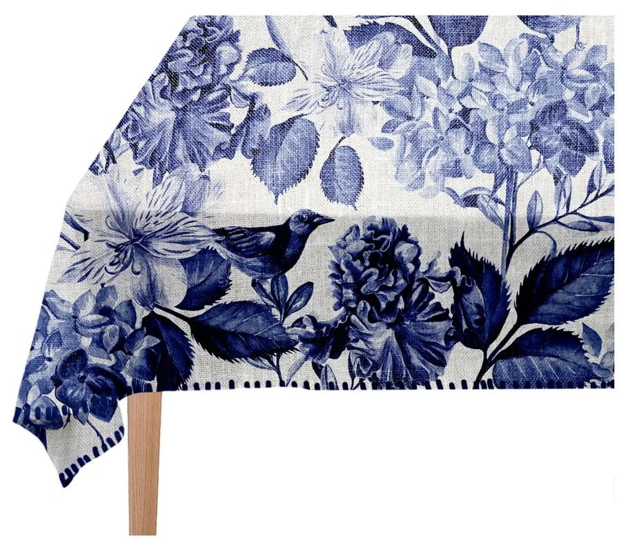 Ubrus Linen Couture Blue Birds, 140 x 140 cm