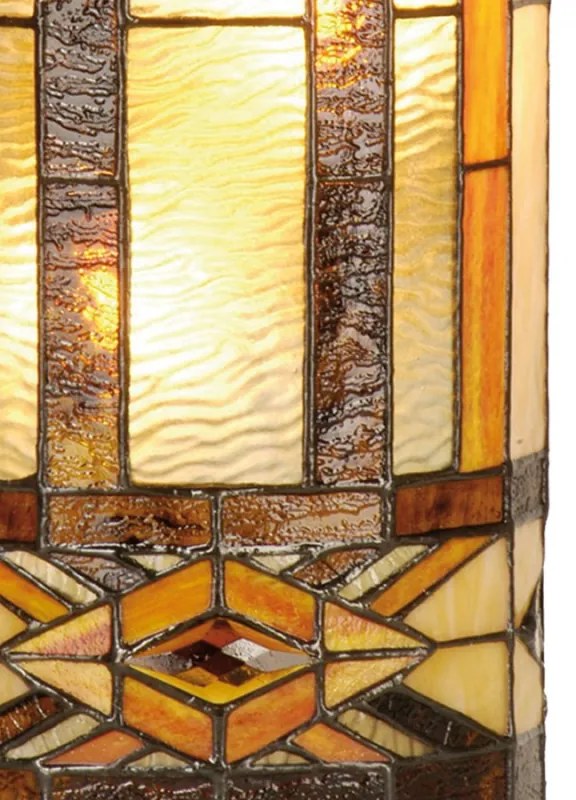Žluté nástěnné mozaikové svítidlo Tiffany Viollette – 20x11x36 cm