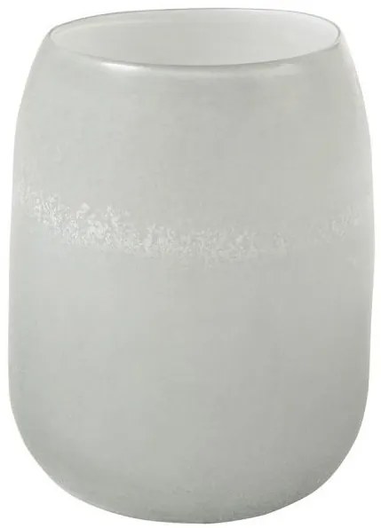 Zaoblená skleněná šedivá váza Eleanor- 19*22*19 cm