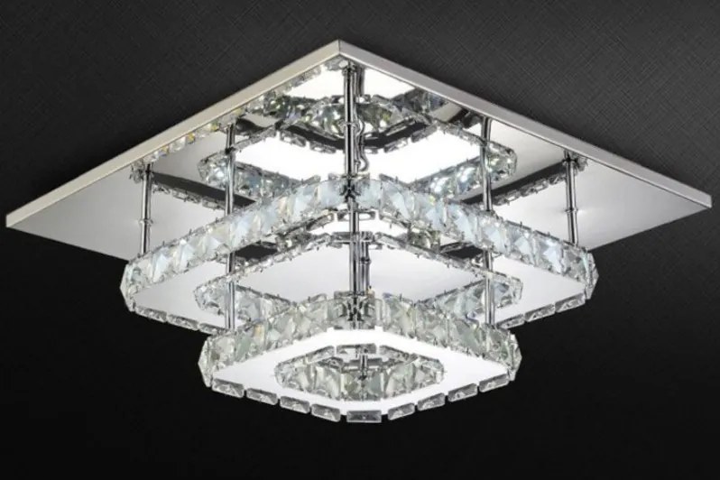 Toolight - Stropní lampa Crystal LED - chrom - APP410-C