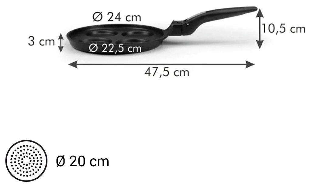 Pánev 4 oka SmartCLICK ø 24 cm