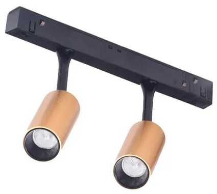 LED svítidlo do lišty Alfa Nikki 2 Track Magnetic 2X3W 3000K zlaté/Bk
