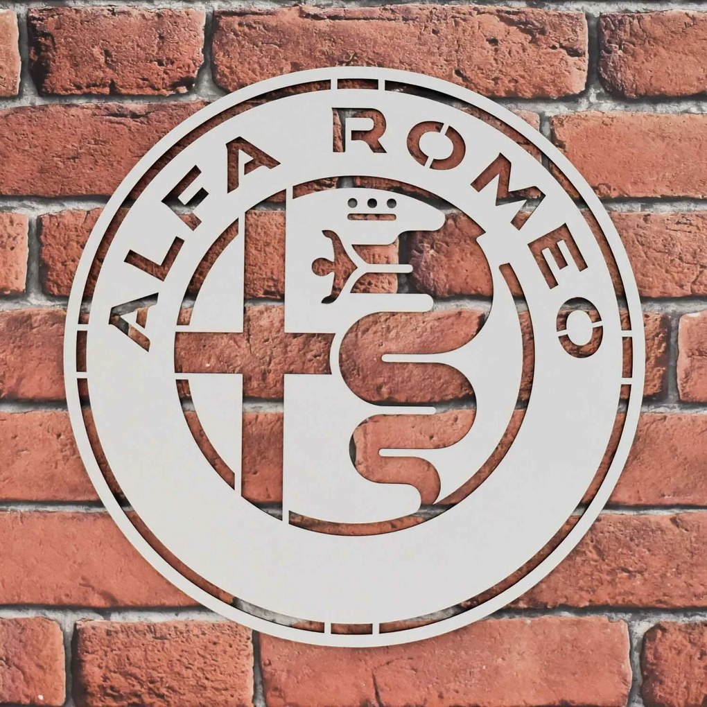 DUBLEZ | Dřevěné logo na zeď - Alfa Romeo