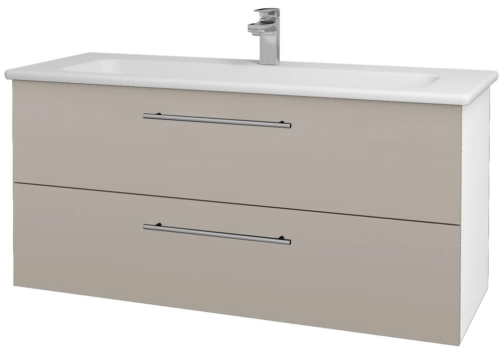 Dřevojas Koupelnová skříň GIO SZZ2 120 Varianta: N01 Bílá lesk / Úchytka T03 / D15 Nebraska