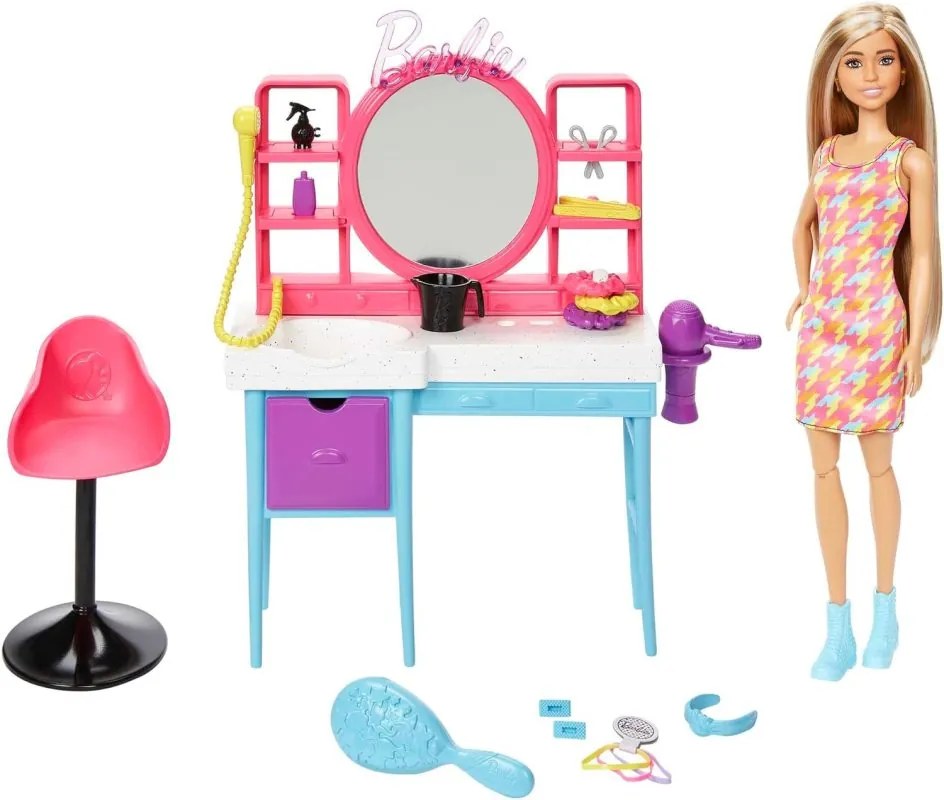 Mattel barbie kadeřnický salón, hkv00