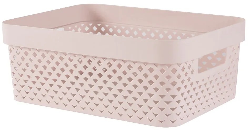 Světle růžový plastový úložný box 36x27x14 cm Pure – Curver