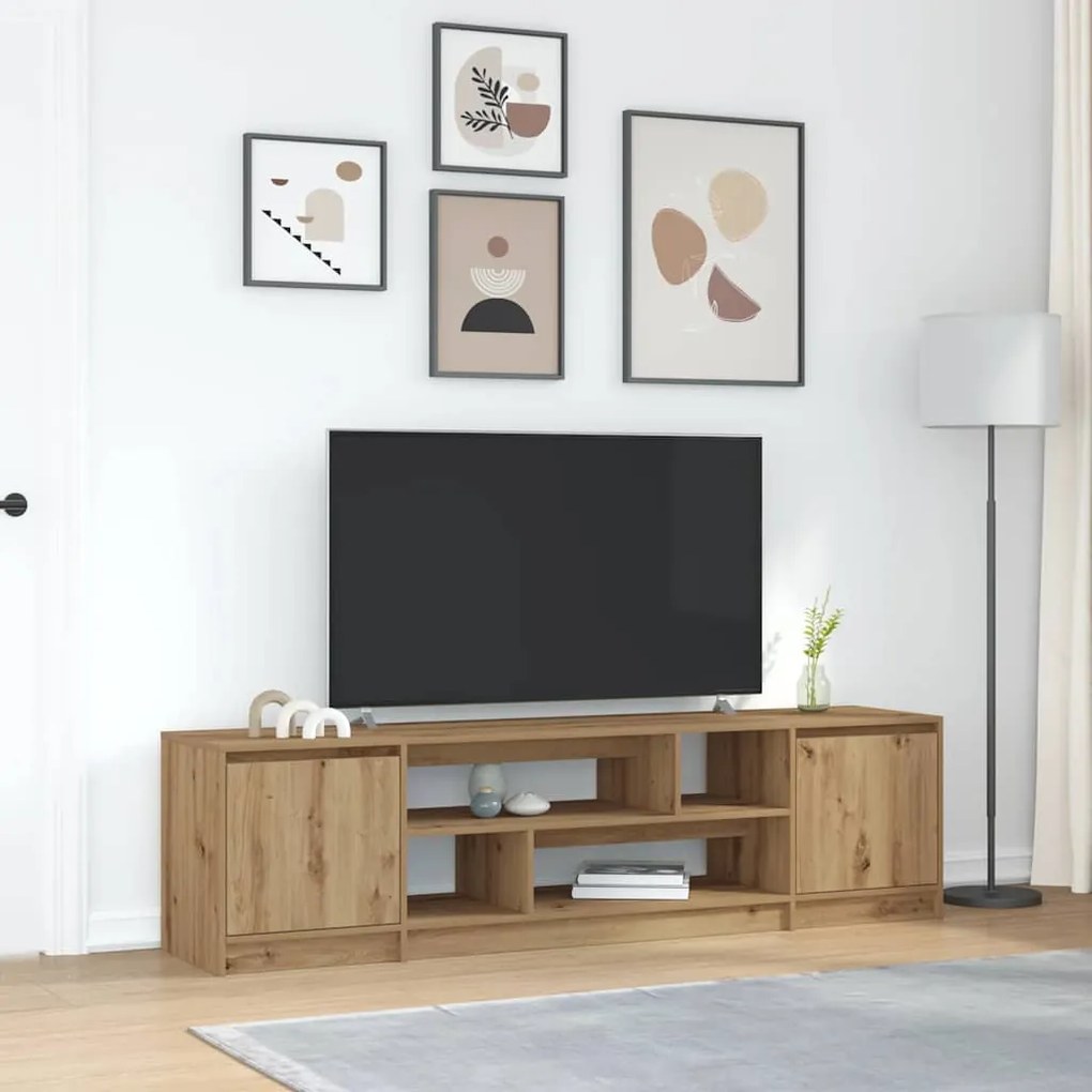 TV skříňka dub artisan 188,5x41x50 cm kompozitní dřevo 3328425