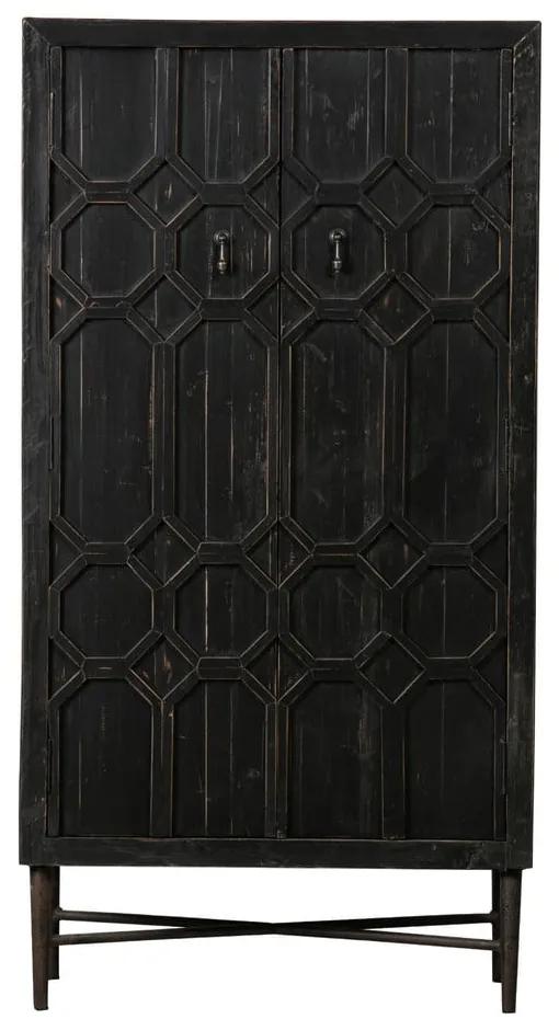 Černá skříňka z recyklovaného dřeva 75x143 cm Bequest – BePureHome
