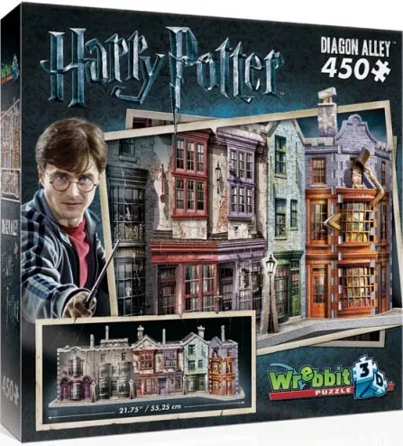 WREBBIT 3D puzzle Harry Potter Příčná ulice 450 dílků