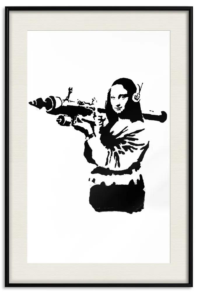 Plakát Banksy Mona Lisa s raketometem